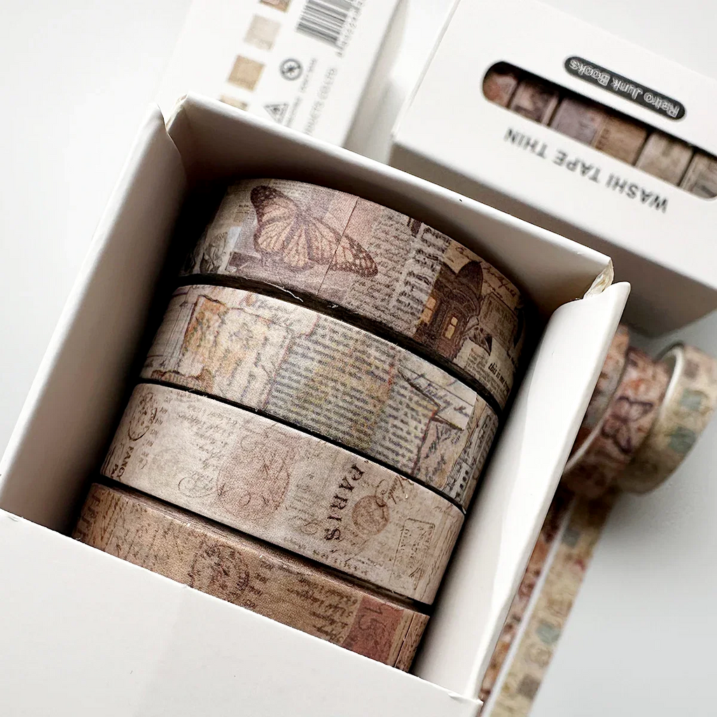 Antique Pages Washi Tape Set | Kawaii Pen Shop