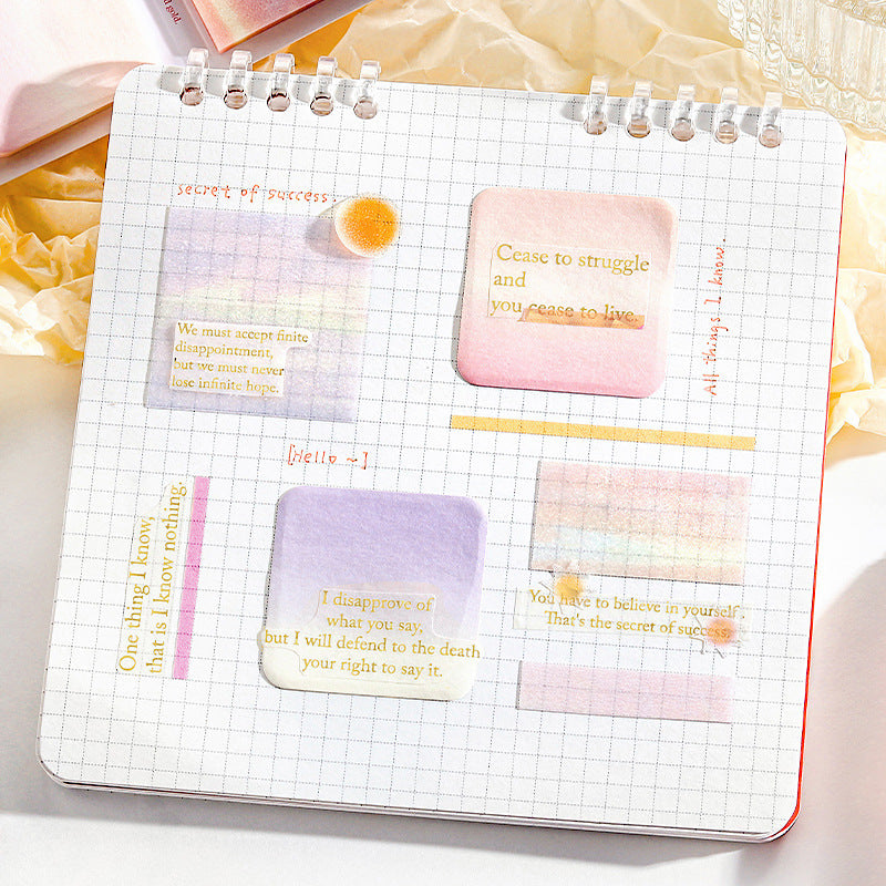 Aurora Glow Translucent Sticky Notes | Kawaii Pen Shop
