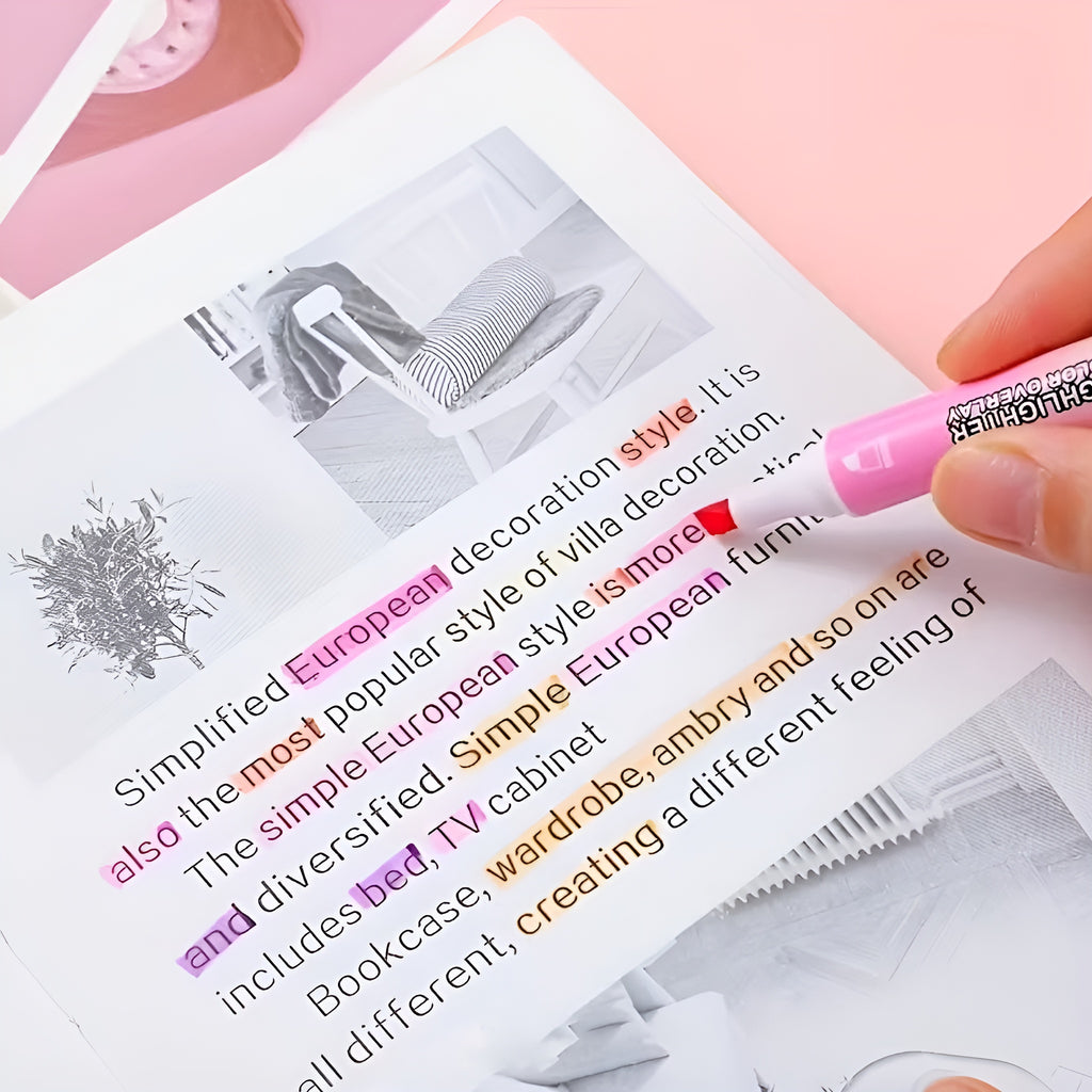 CY Double-Sided Color Highlighters - Set of 8 | Kawaii Pen Shop
