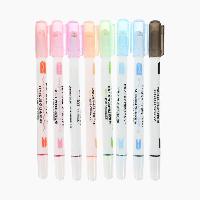 Dual Line 2-Way Markers | Kawaii Pen Shop
