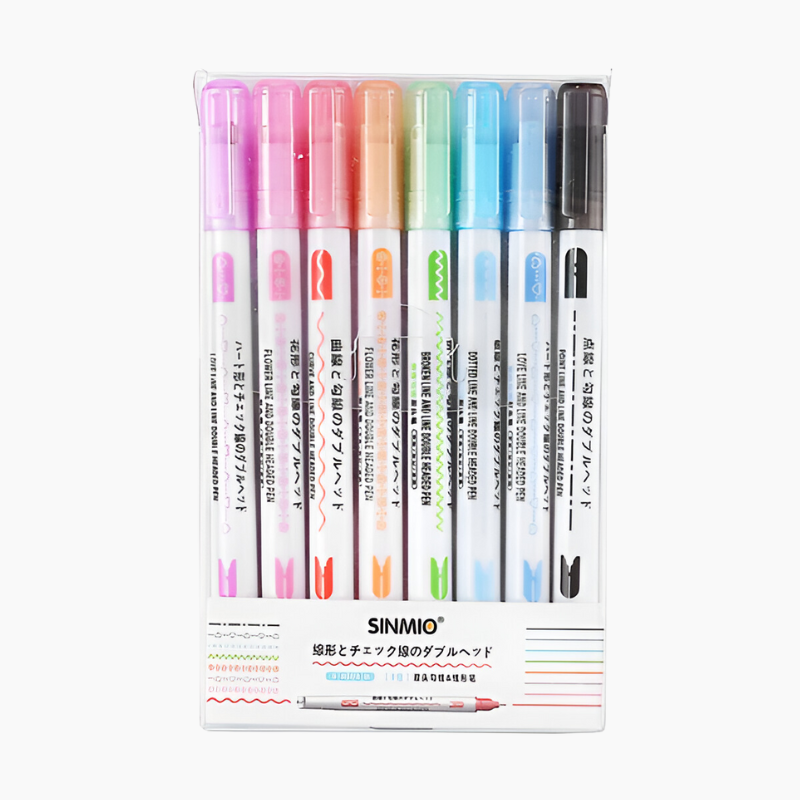 Dual Line 2-Way Markers | Kawaii Pen Shop