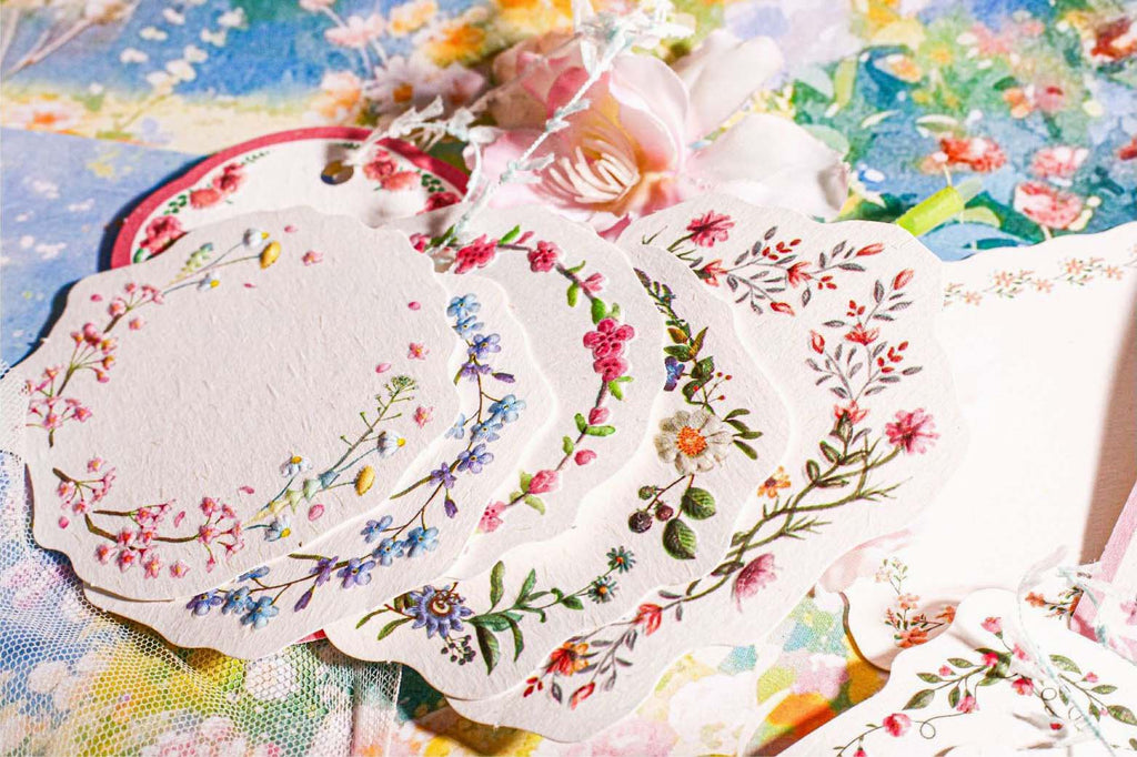Floral Wreath Series Decorative Paper | Kawaii Pen Shop