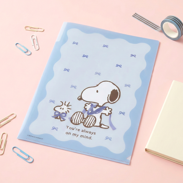 Peanuts Snoopy A4 Folder With Dividers - Blue | Kawaii Pen Shop