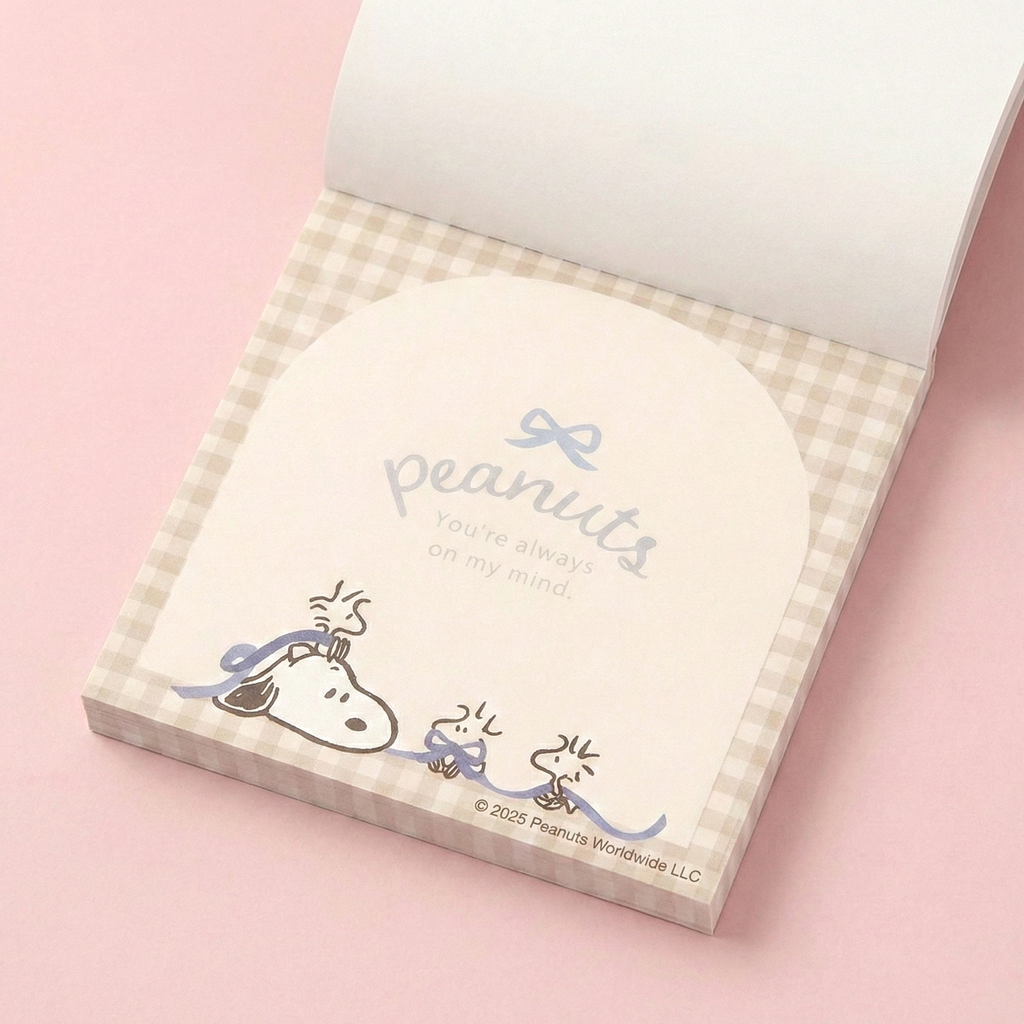 Peanuts Snoopy Memo Pad - Blue Ribbons | Kawaii Pen Shop