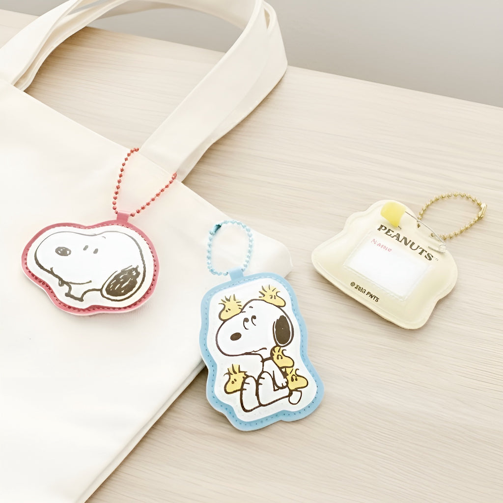 Peanuts Snoopy Travel Luggage Tag - Beige | Kawaii Pen Shop