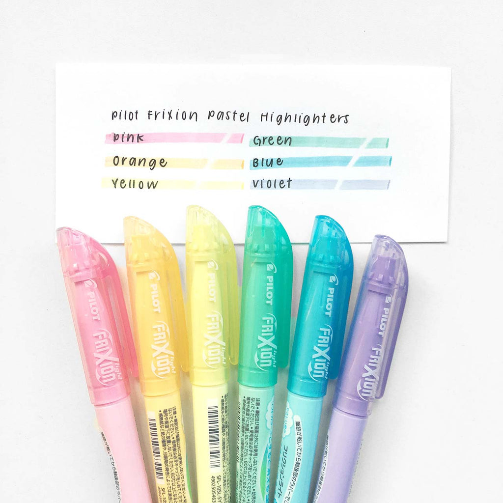 Pilot FriXion Soft Pastel Erasable Highlighters | Kawaii Pen Shop