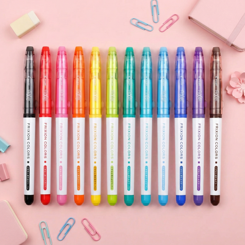Pilot Frixion Colors Erasable Marker - 12 Color Set | Kawaii Pen Shop