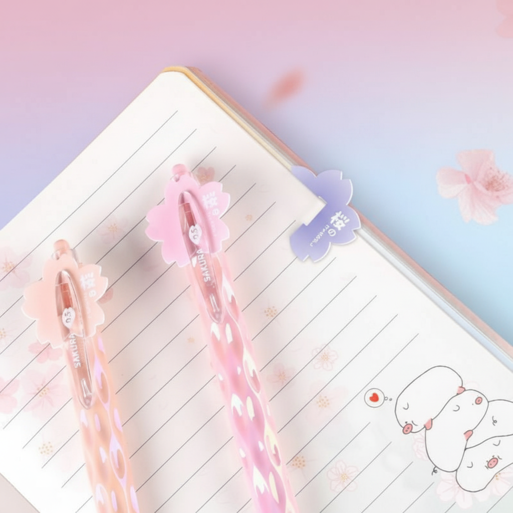 Sakura Swirl Click Pens | Kawaii Pen Shop