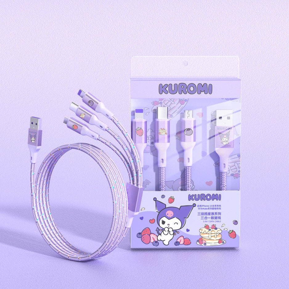 Sanrio Characters 3-in-1 Fast Charging Cable | Kawaii Pen Shop