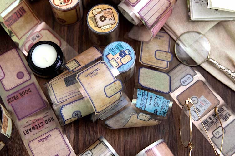 Vintage Label Washi Sticker Rolls | Kawaii Pen Shop