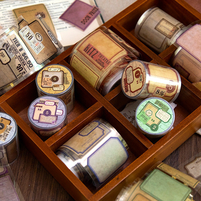 Vintage Label Washi Sticker Rolls | Kawaii Pen Shop
