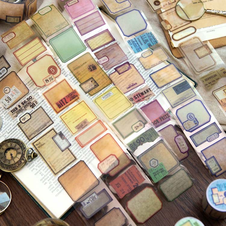 Vintage Label Washi Sticker Rolls | Kawaii Pen Shop