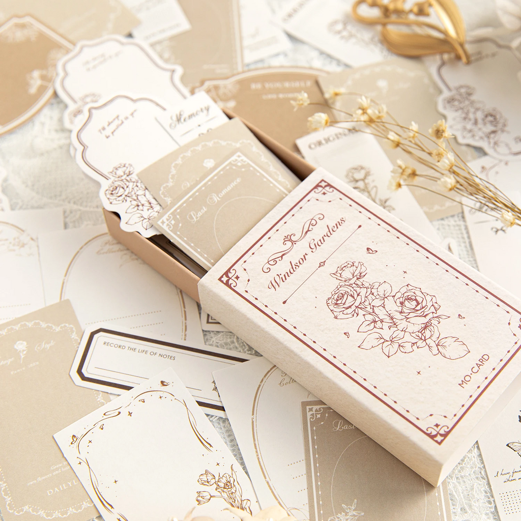 Vintage Loose Leaf Decorative Scrapbooking Stickers | Kawaii Pen Shop