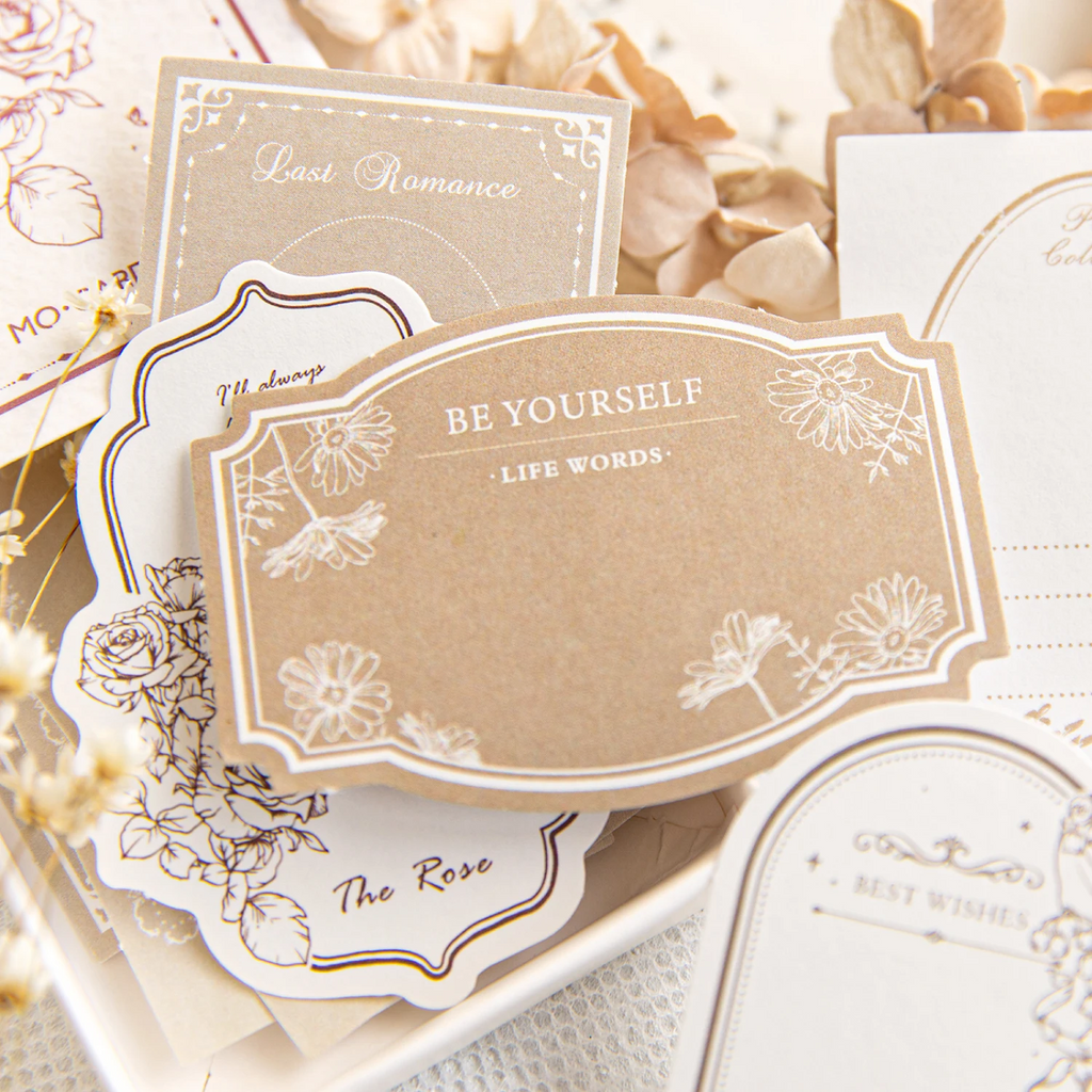 Vintage Loose Leaf Decorative Scrapbooking Stickers | Kawaii Pen Shop