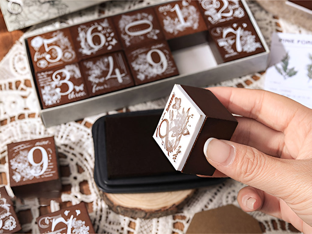 Whimsical Nature Stamps - Alphabet and Numbers | Kawaii Pen Shop