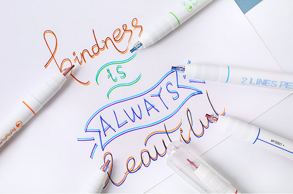 Double Line Color Pen | Kawaii Pen Shop