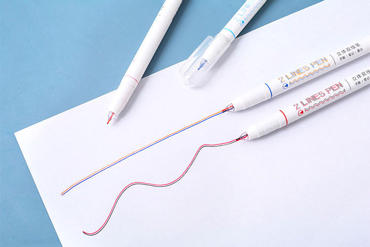 Double Line Color Pen | Kawaii Pen Shop