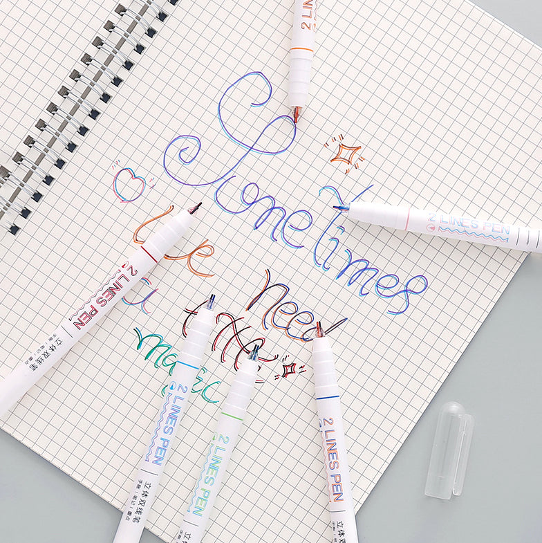 Double Line Color Pen | Kawaii Pen Shop